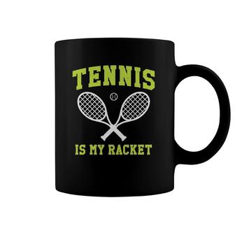 Tennis Player Racket Let The Racket Do The Talking Coffee Mug | Mazezy