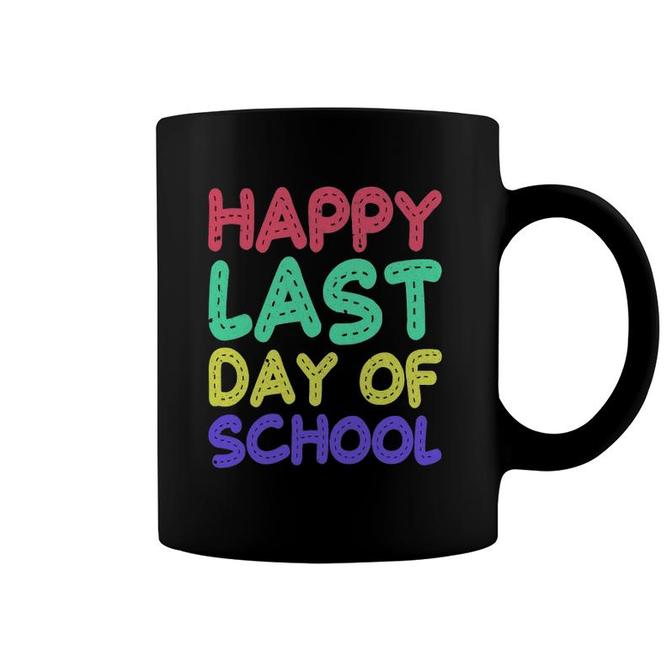 Happy Last Day Of School Groovy Students And Teachers Coffee Mug | Mazezy