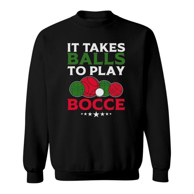 Snow Christmas Bocce Ball Team Bocce Ball Lover Xmas Men's T-shirt Back ...