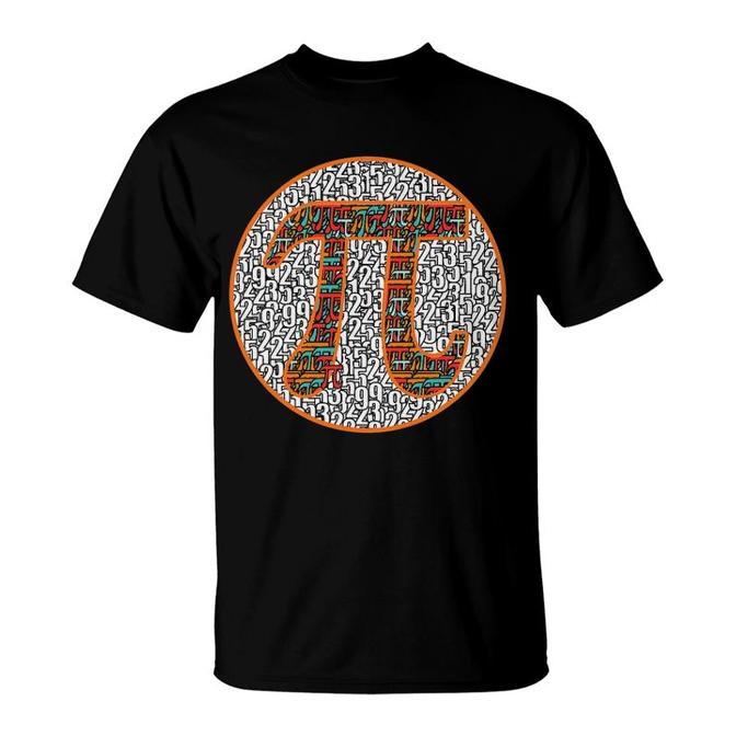 Happy Pi Day Retro Smile Face Math Symbol Pi 314 T-Shirt | Mazezy