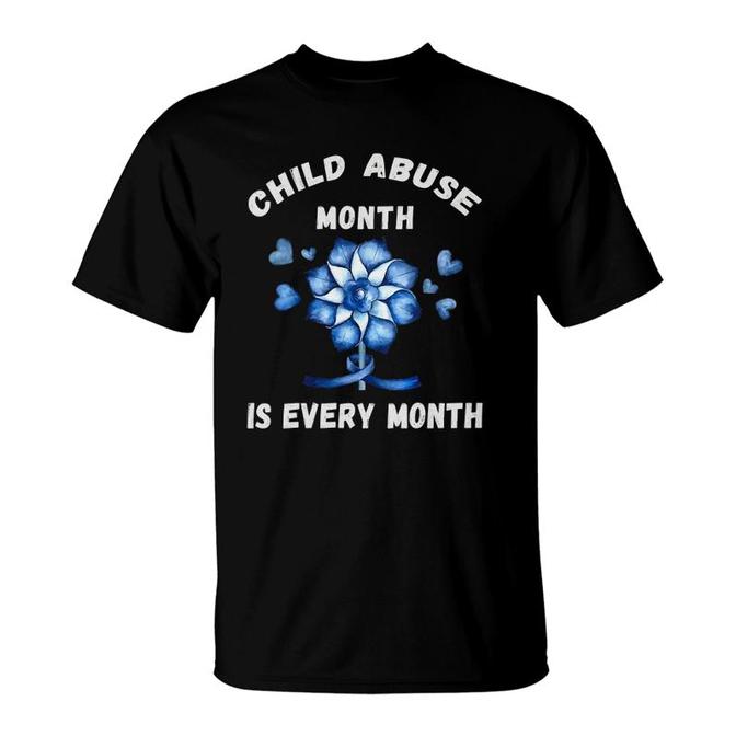 Stop Child Abuse Prevention Awareness Month T-Shirt | Mazezy