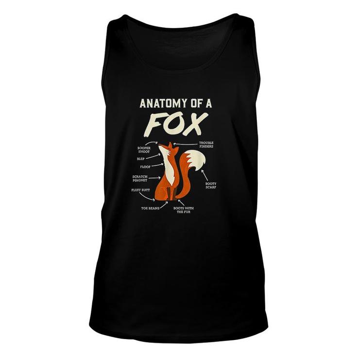 Anatomy Of A Fox For A Furry Fandom Fan Unisex Tank Top | Mazezy