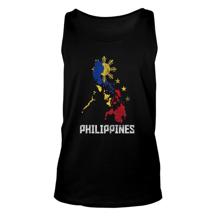 Flag Filipino Map Philippines Premium Unisex Tank Top | Mazezy