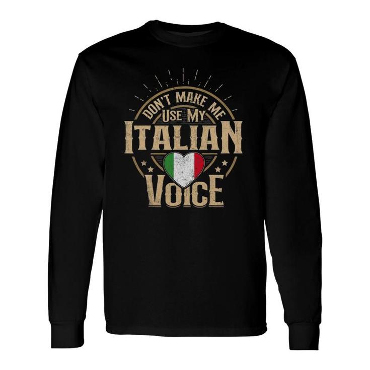 Italy Flag Souvenirs For Italians & Long Sleeve T-Shirt T-Shirt | Mazezy