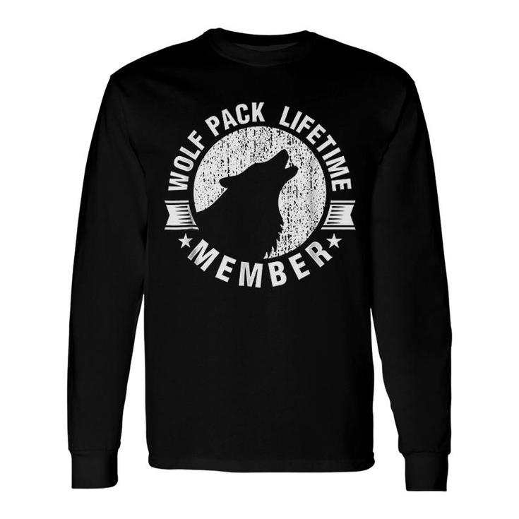 Lifetime Wolf Pack Member Long Sleeve T-Shirt | Mazezy