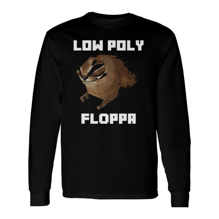 Low Poly Floppa Meme Big Floppa Meme Cat Long Sleeve T-Shirt | Mazezy