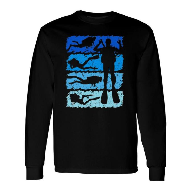 Scuba Diving Vintage Retro Scuba Diver Dive Long Sleeve T-Shirt T-Shirt ...