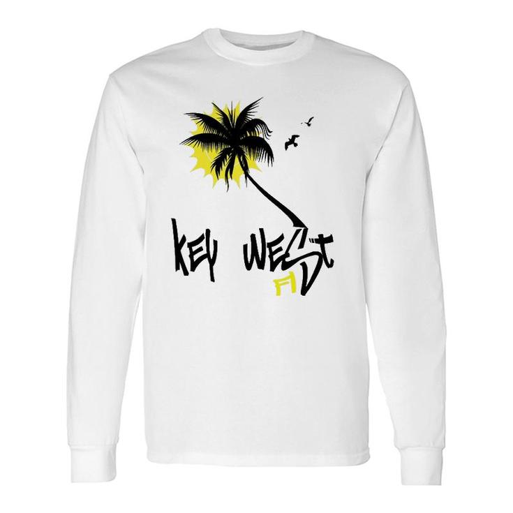 Key West Florida Beach Surf Long Sleeve T-Shirt T-Shirt | Mazezy