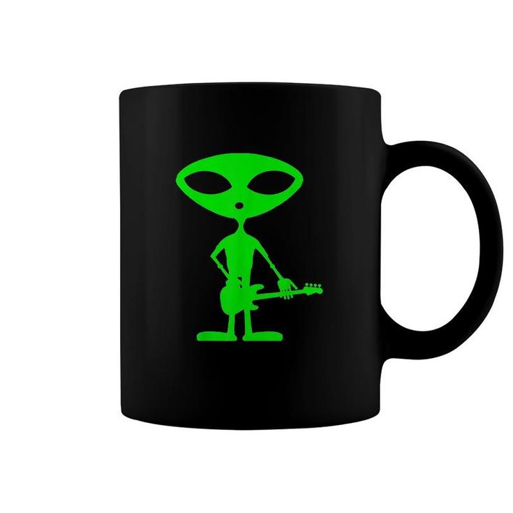 Alien Bassist Funny Bass Guitar Player Coffee Mug | Mazezy