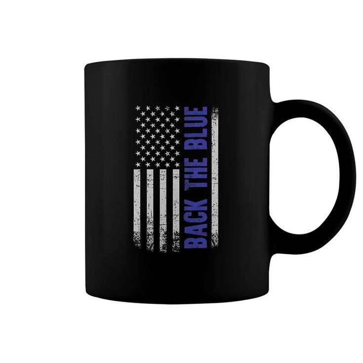 Back The Blue American Flag Coffee Mug | Mazezy