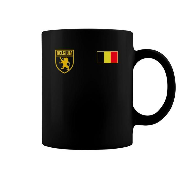 Belgian Belgium Football Soccer Jersey Coffee Mug | Mazezy