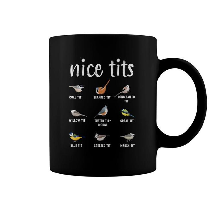 Bird Watching Ornithology Gift Funny Tufted Titmouse Coffee Mug | Mazezy