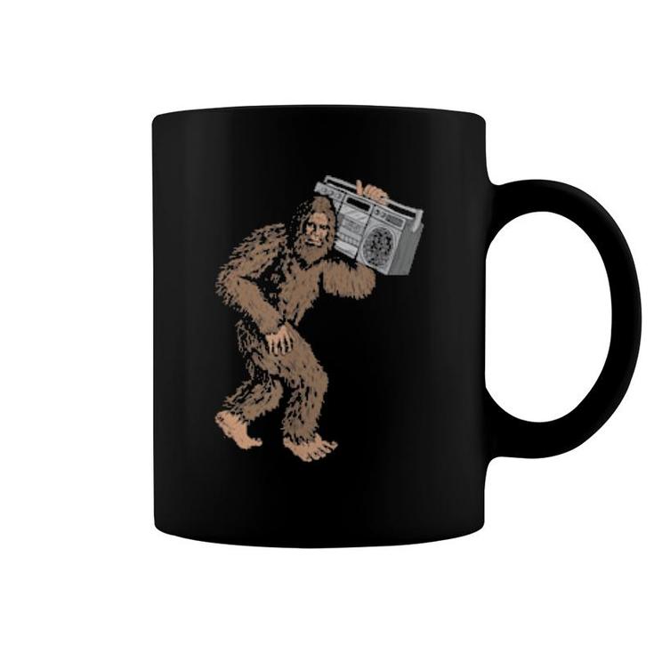 Boombox Bigfoot Retro Radio 80S Hiphop Sasquatch Stereo Coffee Mug | Mazezy