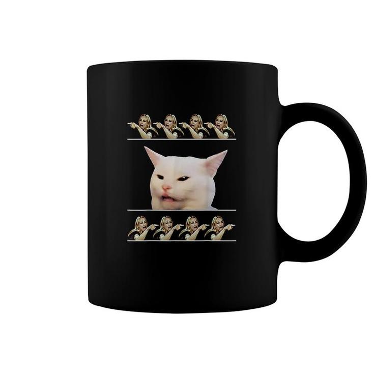 Cat Meme Woman Yelling At Table Dinner Coffee Mug | Mazezy