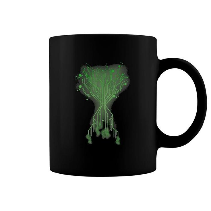 Circuitree Circuit Tree Nature Tech Coffee Mug | Mazezy