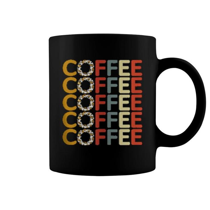 Coffee Letter Print Retro Coffeeholic Cute Leopard Coffee Mug | Mazezy