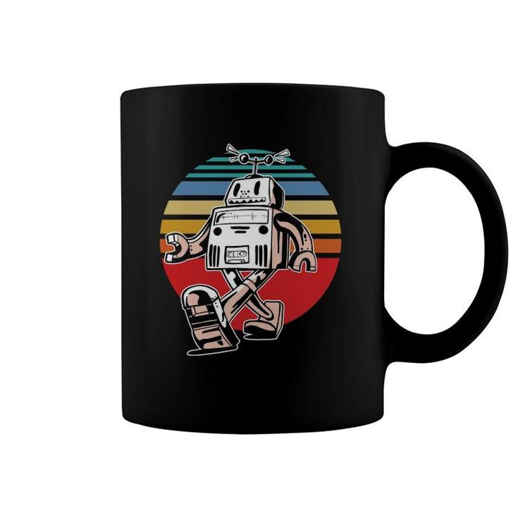 Cute Retro Robot Fan Robotics Science Student Robot Lover Coffee Mug ...