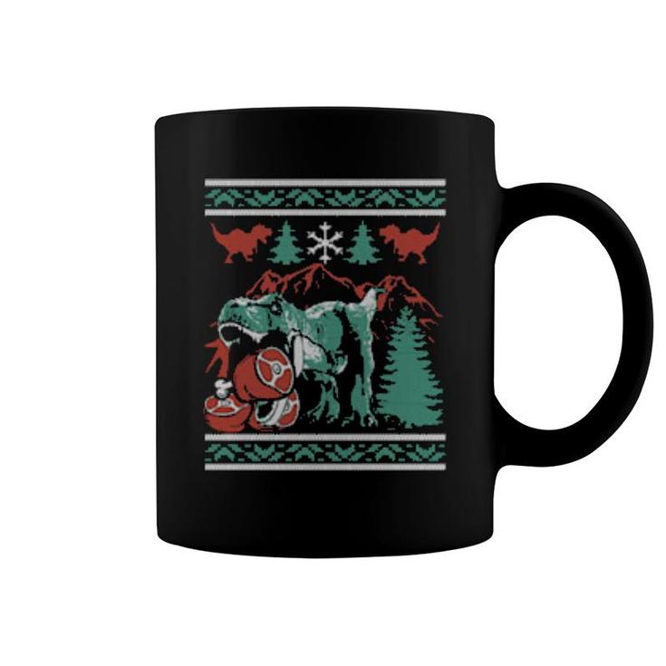Dinosaur Ugly Christmas Meat Eating Dino Grill Bbq Coffee Mug | Mazezy Dinosaur Ugly Christmas Meat Eating Dino Grill Bbq Coffee Mug | Mazezy