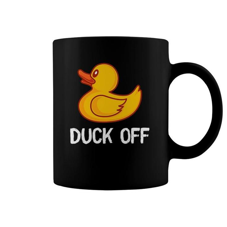 Duck Off - Rubber Duck Pun For Programmer & Teacher Coffee Mug | Mazezy