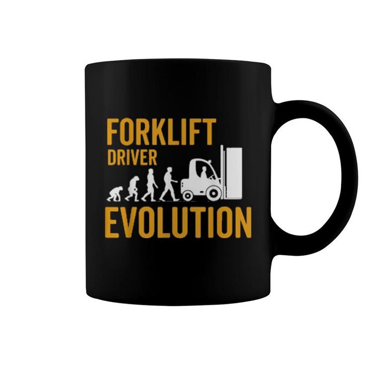 Forklift Driver Evolution Warehouse Worker Coffee Mug | Mazezy