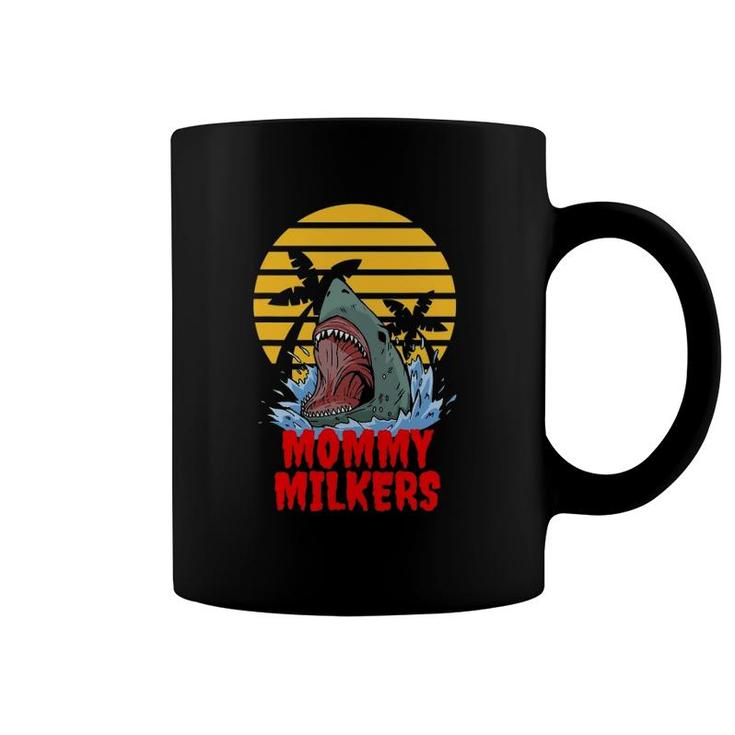 Funny Beach Shark Big Tiddy Goth Milkers Meme Mommy Milkers Sweatshirt