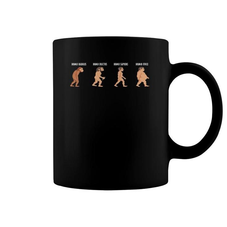 Funny Home Office Saying, People Fun Ape Evolution Coffee Mug | Mazezy