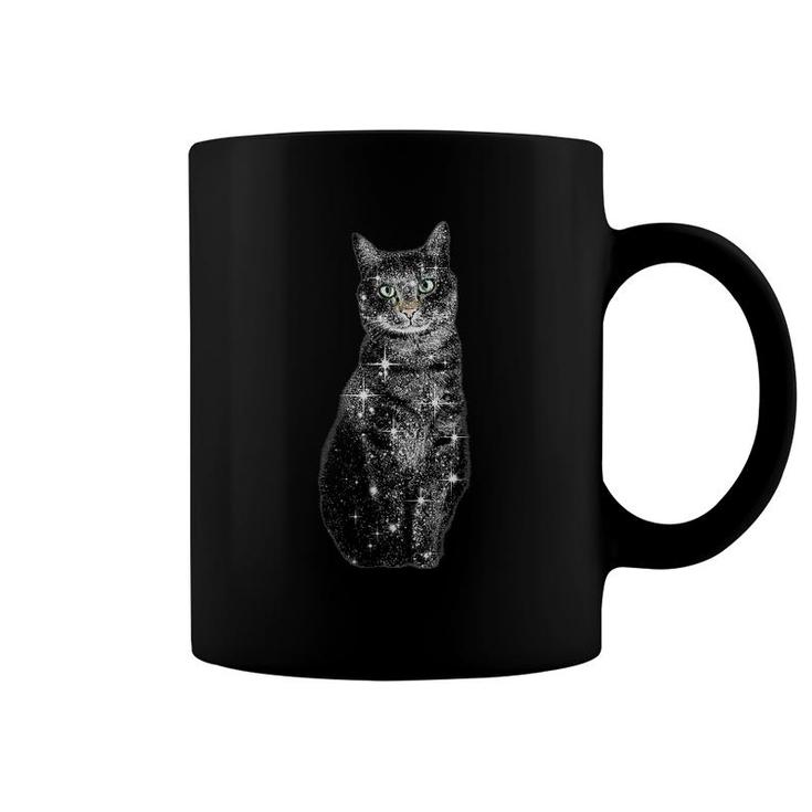 Guitar Starry Cat Coffee Mug | Mazezy