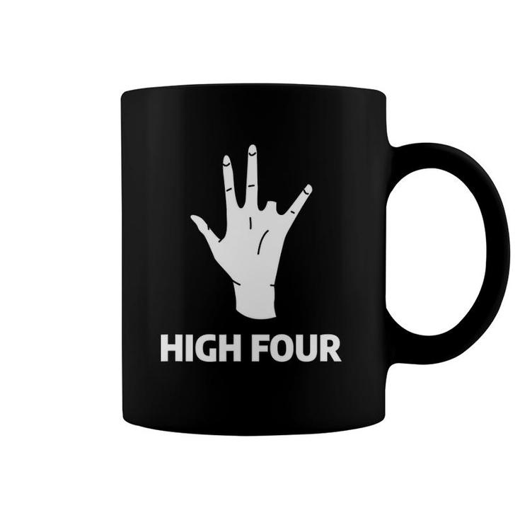 High Four Finger Amputee Amputation Coffee Mug | Mazezy