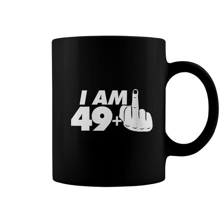 I Am 49 Plus One Middle Finger Coffee Mug | Mazezy