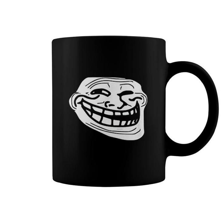 Internet Troll Meme Big Smiley Face Coffee Mug | Mazezy
