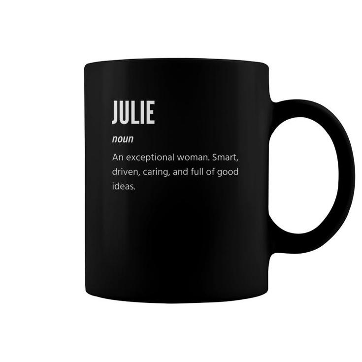 Julie Gifts Noun An Exceptional Woman Coffee Mug | Mazezy