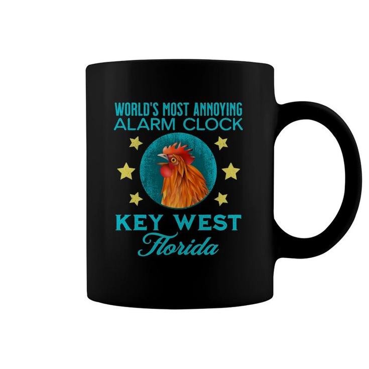 Key West Florida Alarm Clock Chicken Rooster Souvenir Coffee Mug | Mazezy