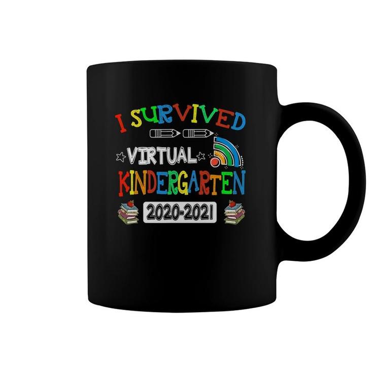 Kids I Survived Virtual Kindergarten End Of School Year Coffee Mug | Mazezy