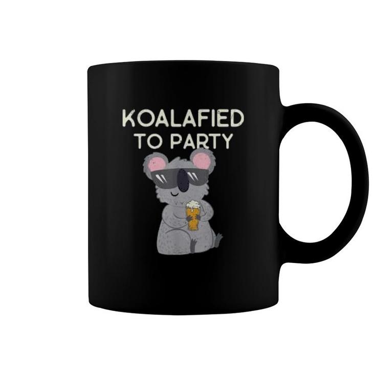 Koalafied To Party Koala Coffee Mug | Mazezy