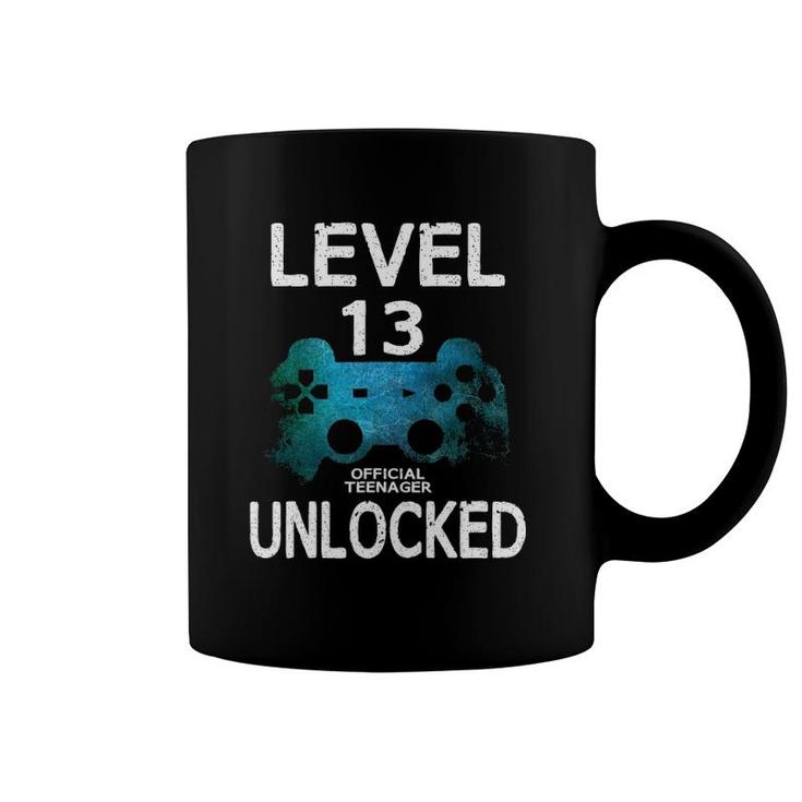 Level 13 Unlocked Official Teenager 13Th Birthday Gamer Boys Coffee Mug ...