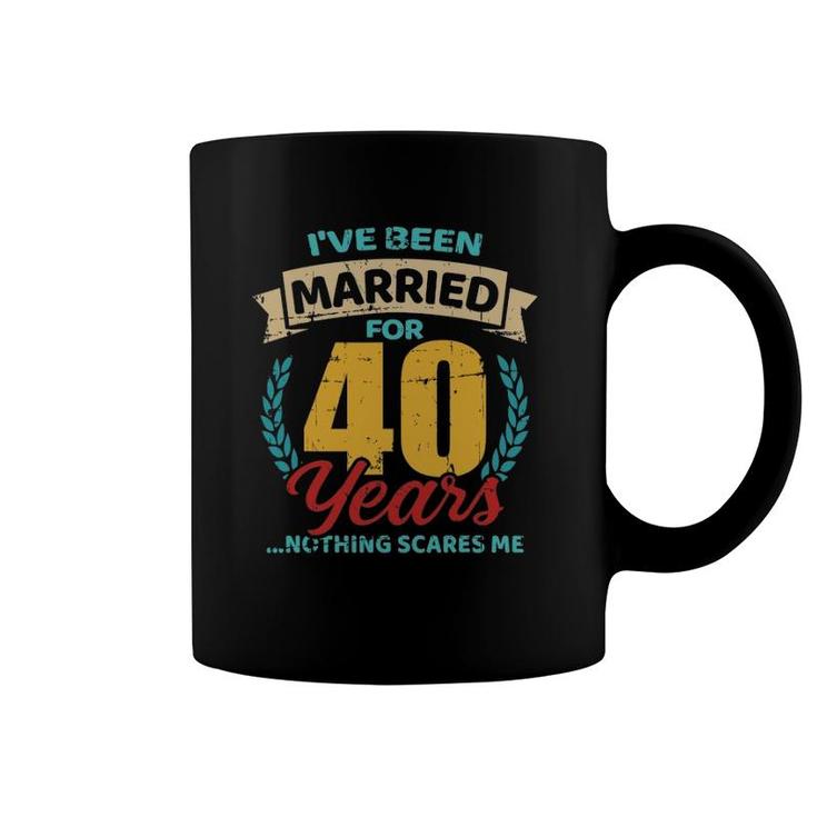 Married For 40 Years 40Th Wedding Anniversary Coffee Mug | Mazezy UK