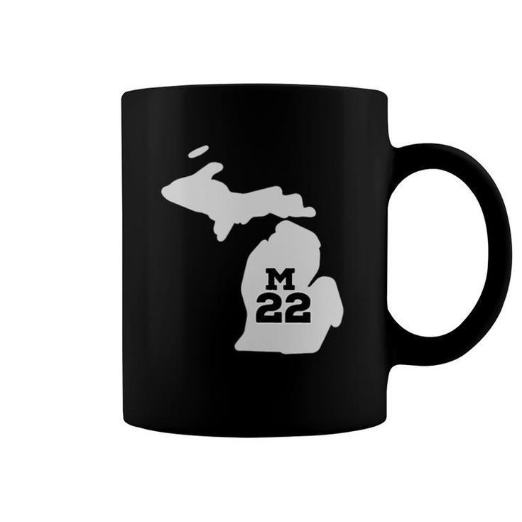Michigan M22 Route Mi Map Coffee Mug | Mazezy