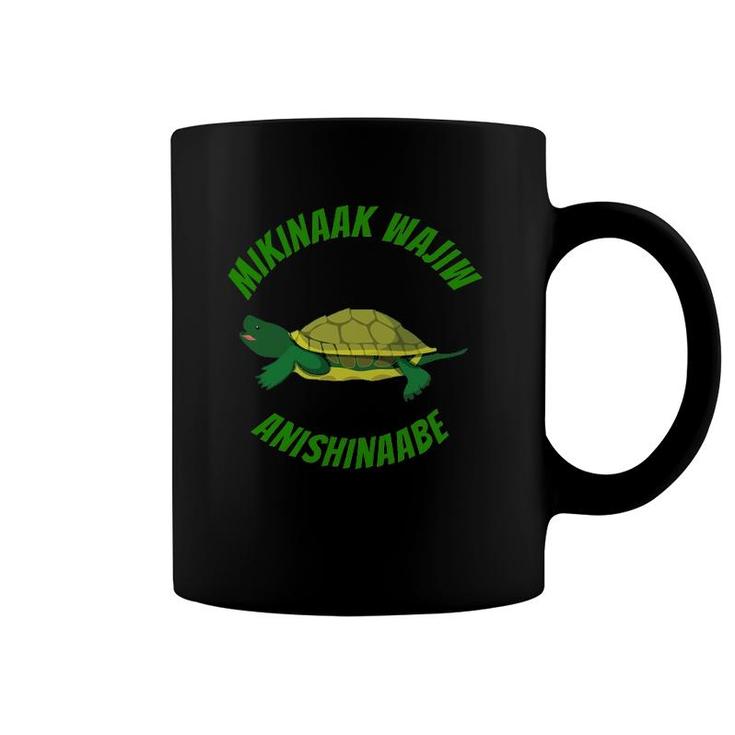 Mikinaak Wajiw Anishinaabe Turtle Mountain Coffee Mug | Mazezy