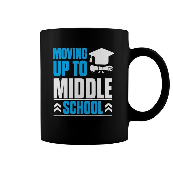 Moving Up To Middle School Elementary School Graduation Coffee Mug | Mazezy
