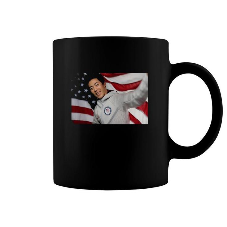 Official Nathan Chen 2022 American Flag Coffee Mug | Mazezy