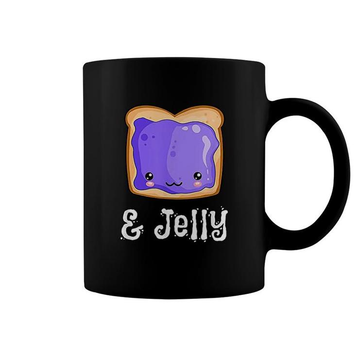 Peanut Butter & Jelly Kawaii Pb&j Matching Blueberry Jam Coffee Mug ...