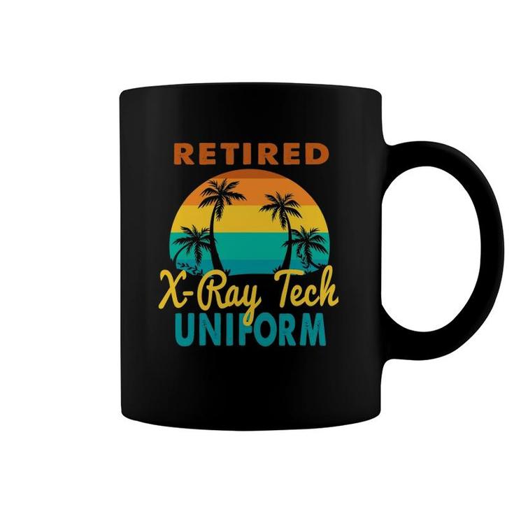 Retired X-Ray Tech Uniform Tropical Island Retirement Coffee Mug | Mazezy