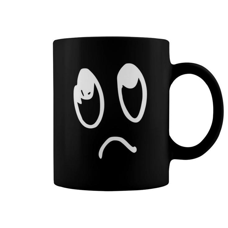 Sad Face Drawing Funny Gift Coffee Mug | Mazezy