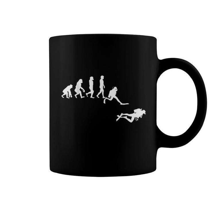Scuba Dive Evolution Diving Coffee Mug | Mazezy