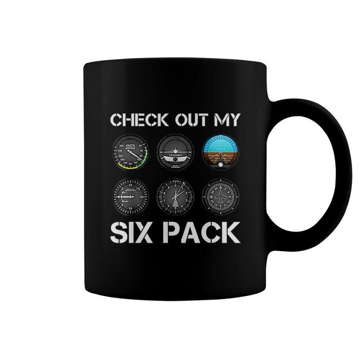 Six Pack Flight Instruments Coffee Mug | Mazezy