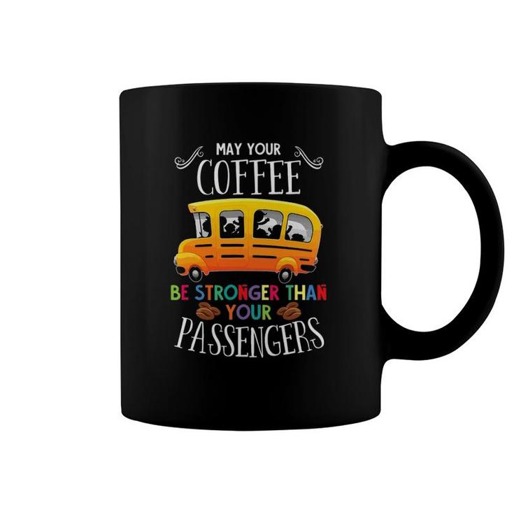 Strong Coffee Funny School Bus Driver Gift School Bus Coffee Mug | Mazezy
