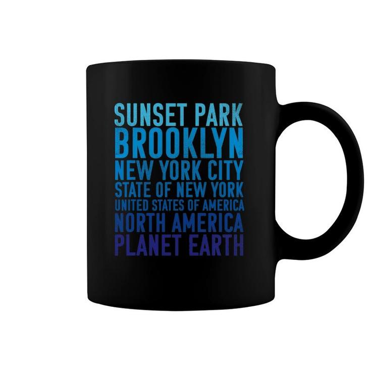 Sunset Park Brooklyn New York Of Planet Earth Coffee Mug | Mazezy
