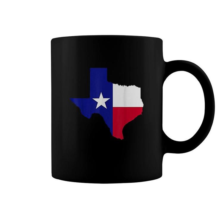 Texas Map With Flag Coffee Mug | Mazezy