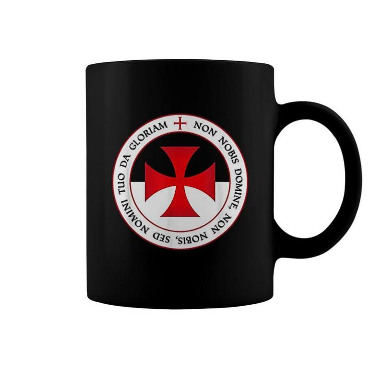 The Knights Templar Cross Christian Crusader Motto Gift Coffee Mug | Mazezy