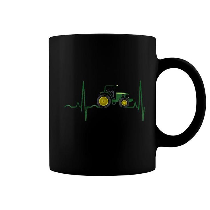 Tractor Heartbeat Best Farmers Coffee Mug | Mazezy